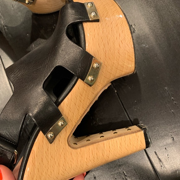 Givenchy | Shoes | Givenchy Wood Platform Heels In Black | Poshmark